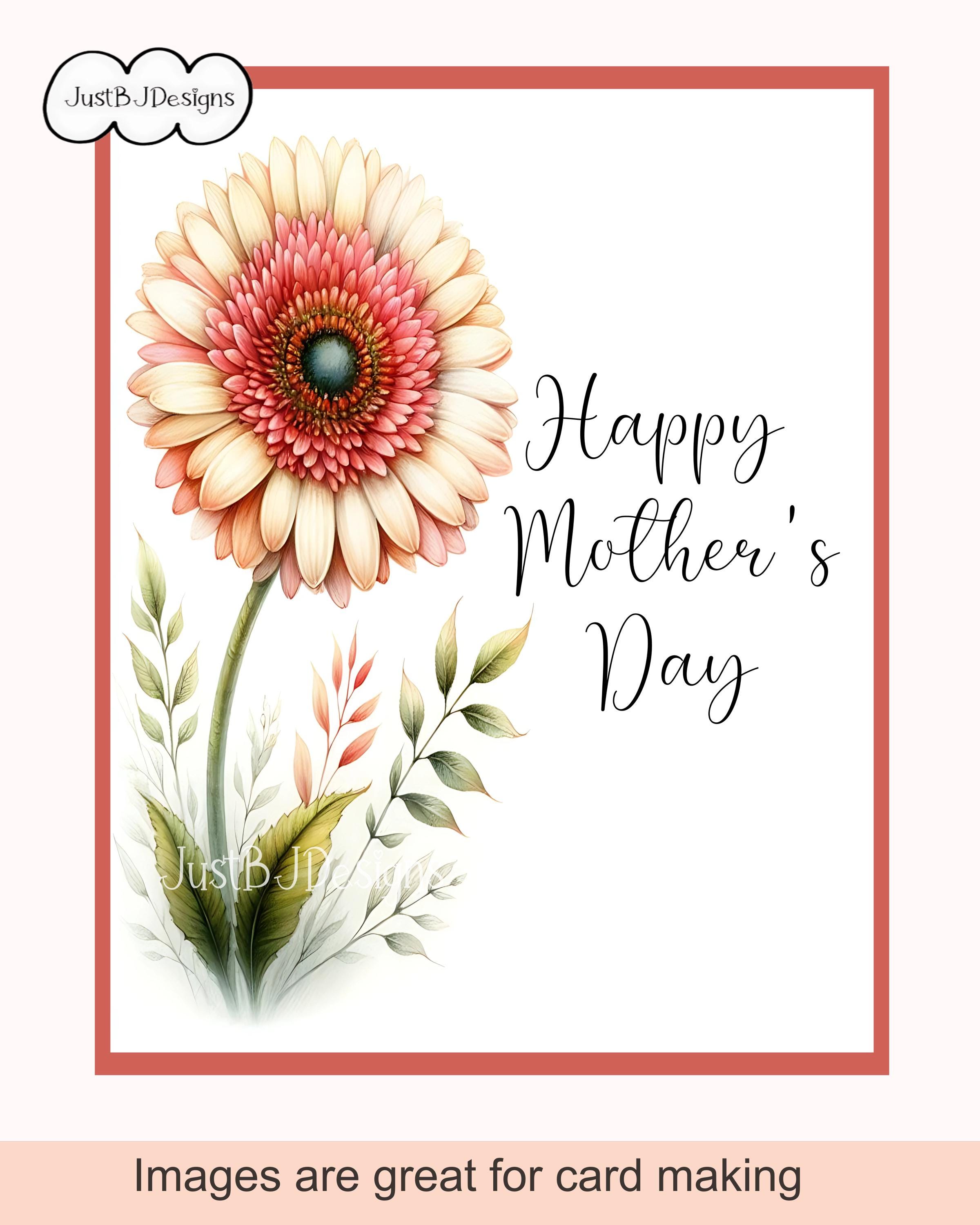 Mothers Day Flower Clipart - 15 High Resolution Watercolor Images ...