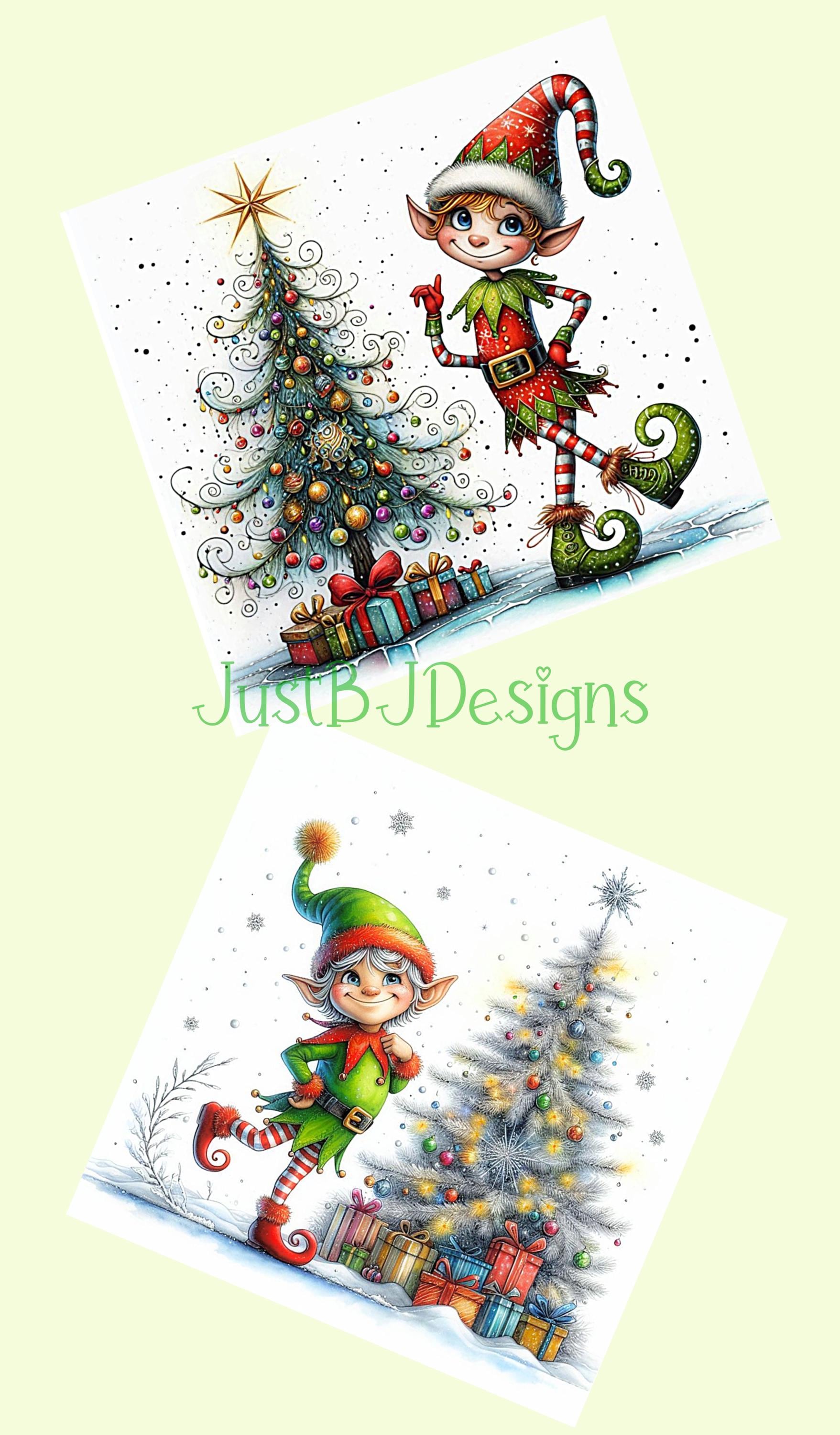 Christmas Elf Clipart Cute Christmas Elf Clipart Bundle 13 High-quality ...