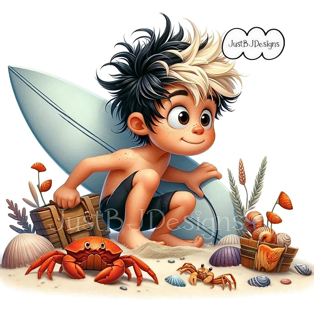 Summer Kids Clipart Bundle: Whimsical High-resolution Images ...