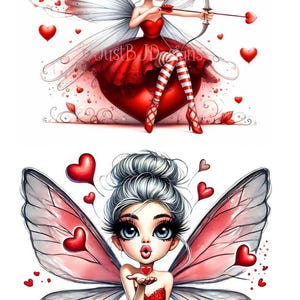 Heart Fairy Clipart: Whimsical Girl Illustration (digital Download) - Etsy