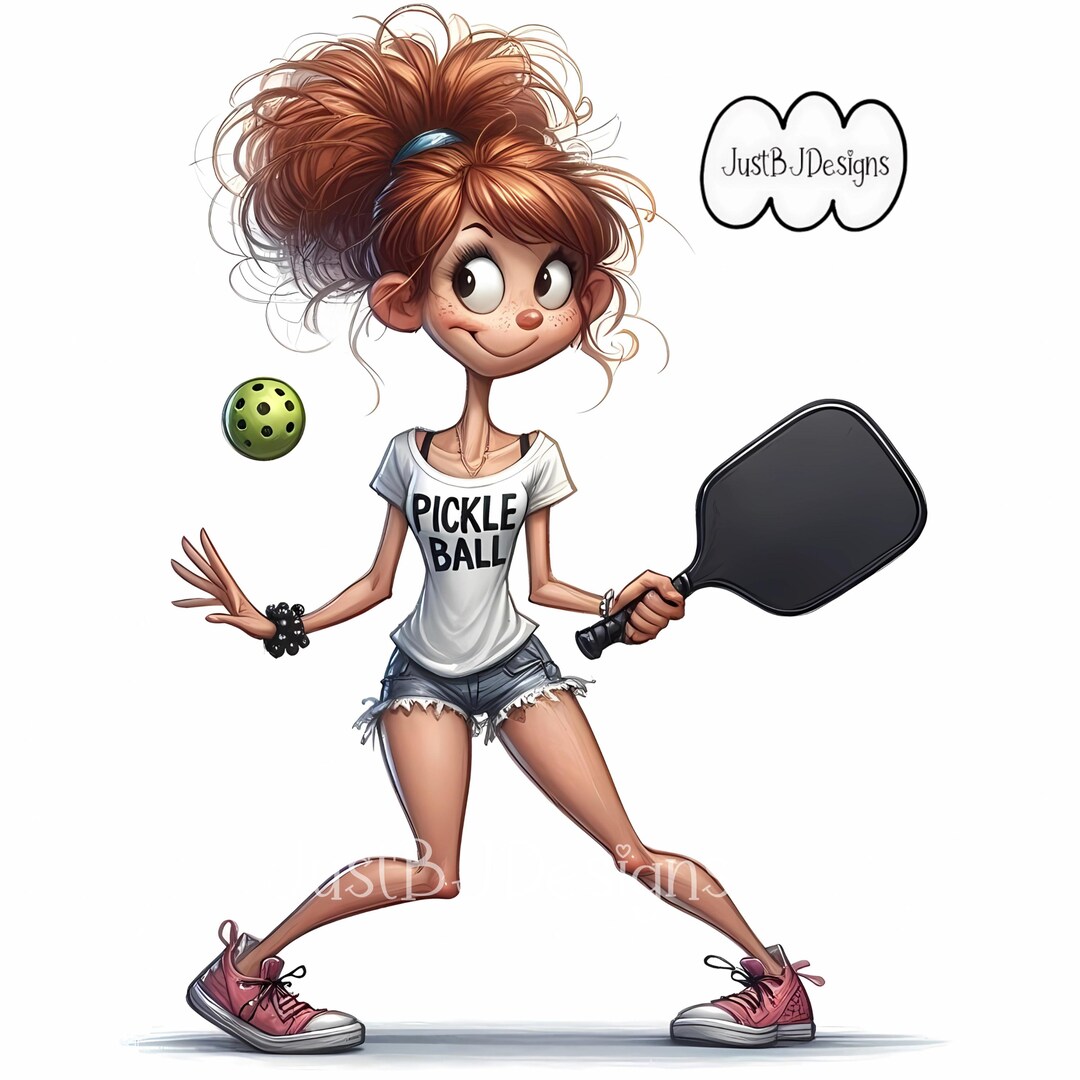 Fun Quirky Pickleball Player Clipart - 20 High Resolution Images ...