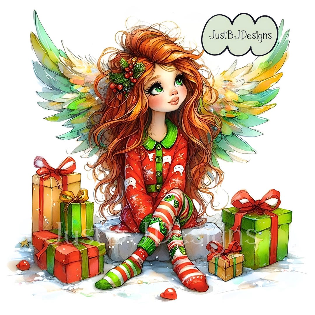 Christmas Fairy Girl Clipart – High Resolution Printable Clipart ...