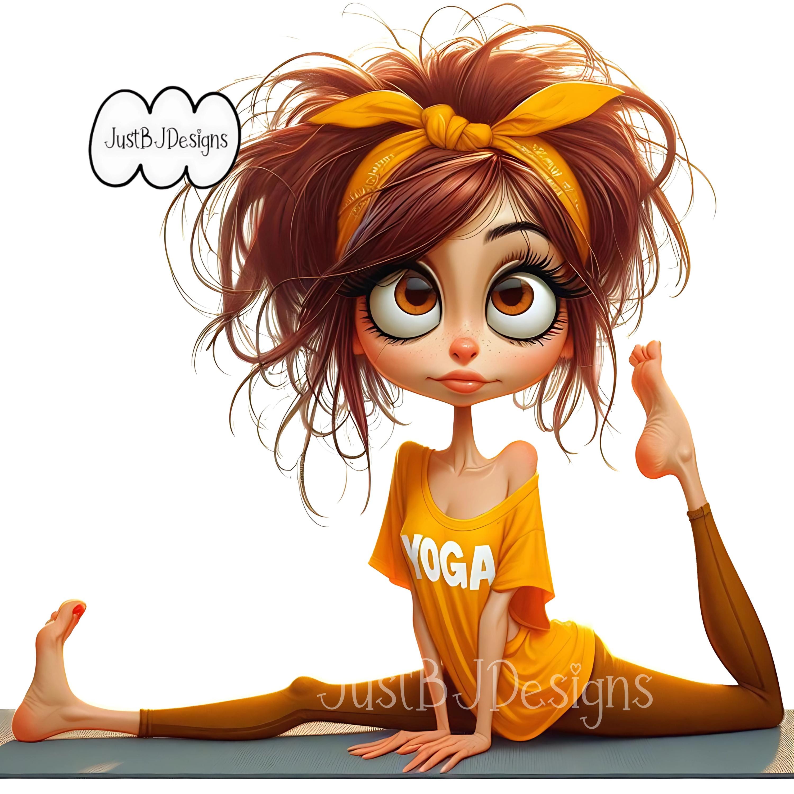 Whimsical Yoga Girl - 30 Clipart Bundle - High Resolution Images ...