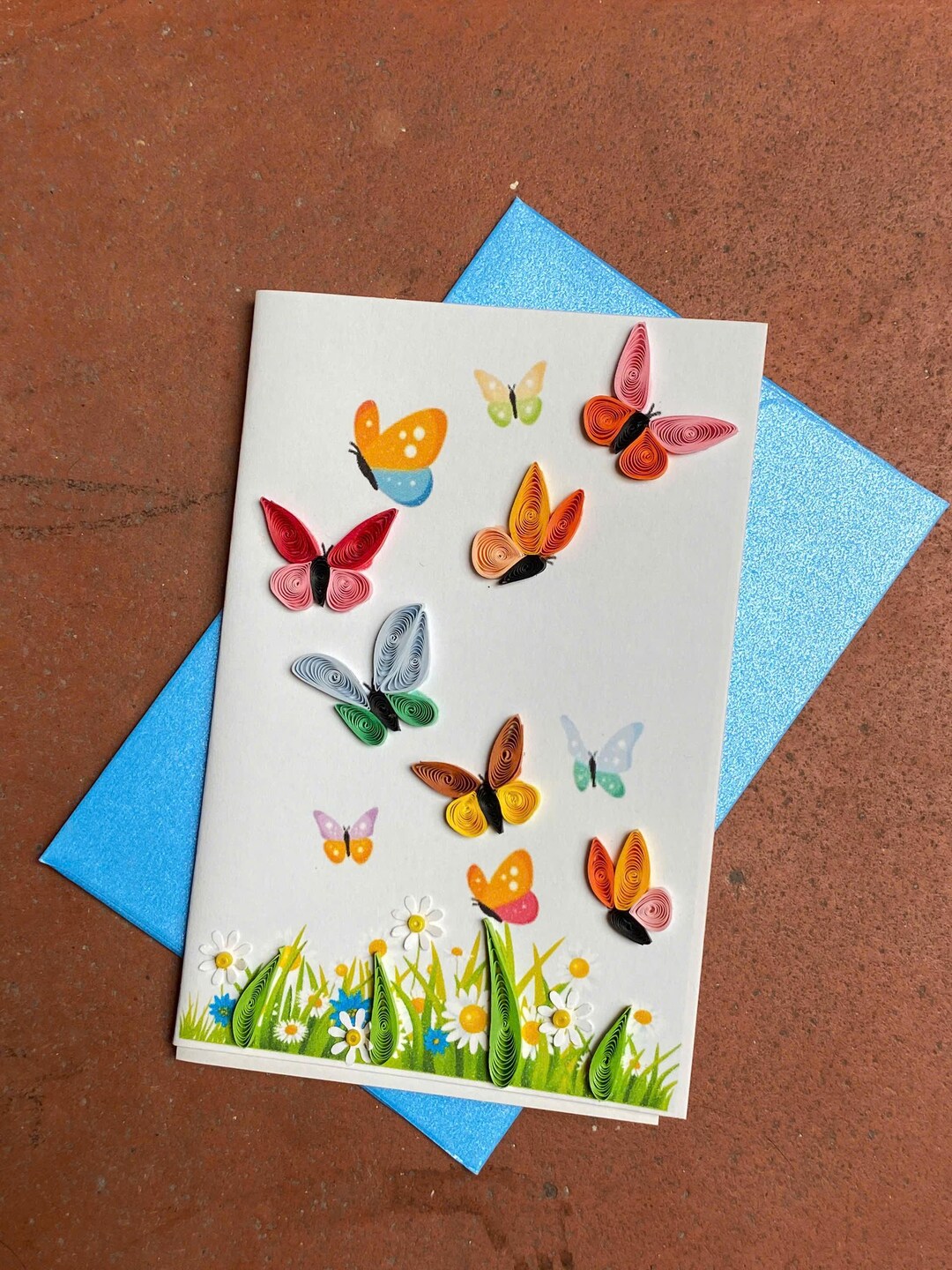 Butterfly Cards, Blank Paper Cards, Handmade Paper Art, Cards for All ...