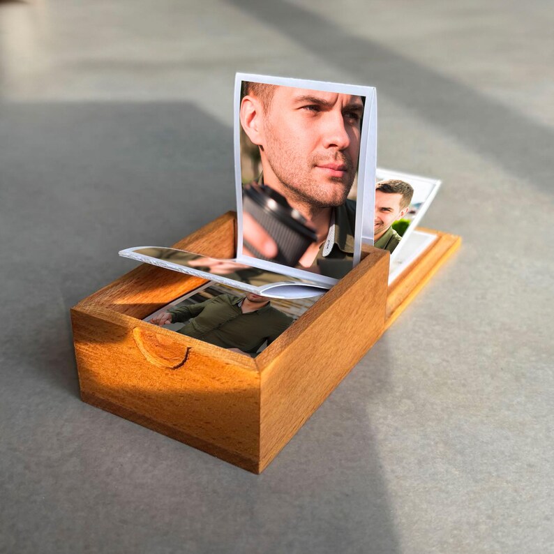 30th Birthday Pull Out Photo Album in Wooden Box, Folding Photo Box ...