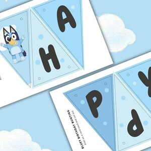 Bluey Birthday Banner Bluey Digital Banner Template Bluey Birthday ...