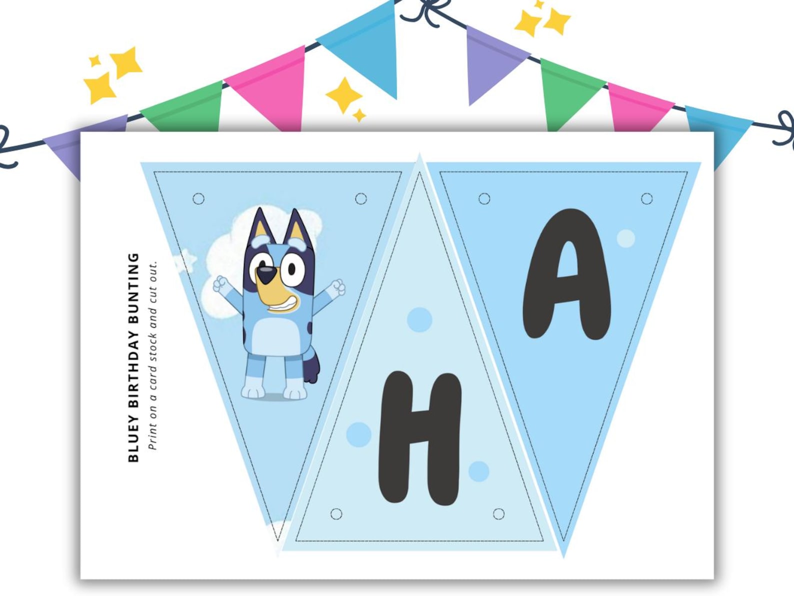 Bluey Birthday Banner Bluey Digital Banner Template Bluey Birthday ...