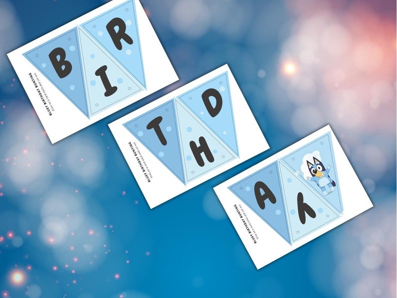 Bluey Birthday Banner Bluey Digital Banner Template Bluey Birthday ...