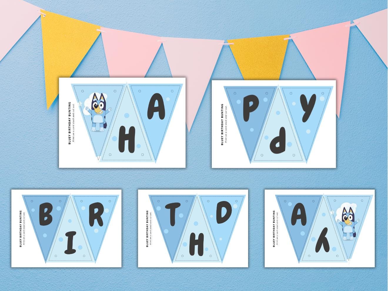 Bluey Birthday Banner Bluey Digital Banner Template Bluey Birthday ...