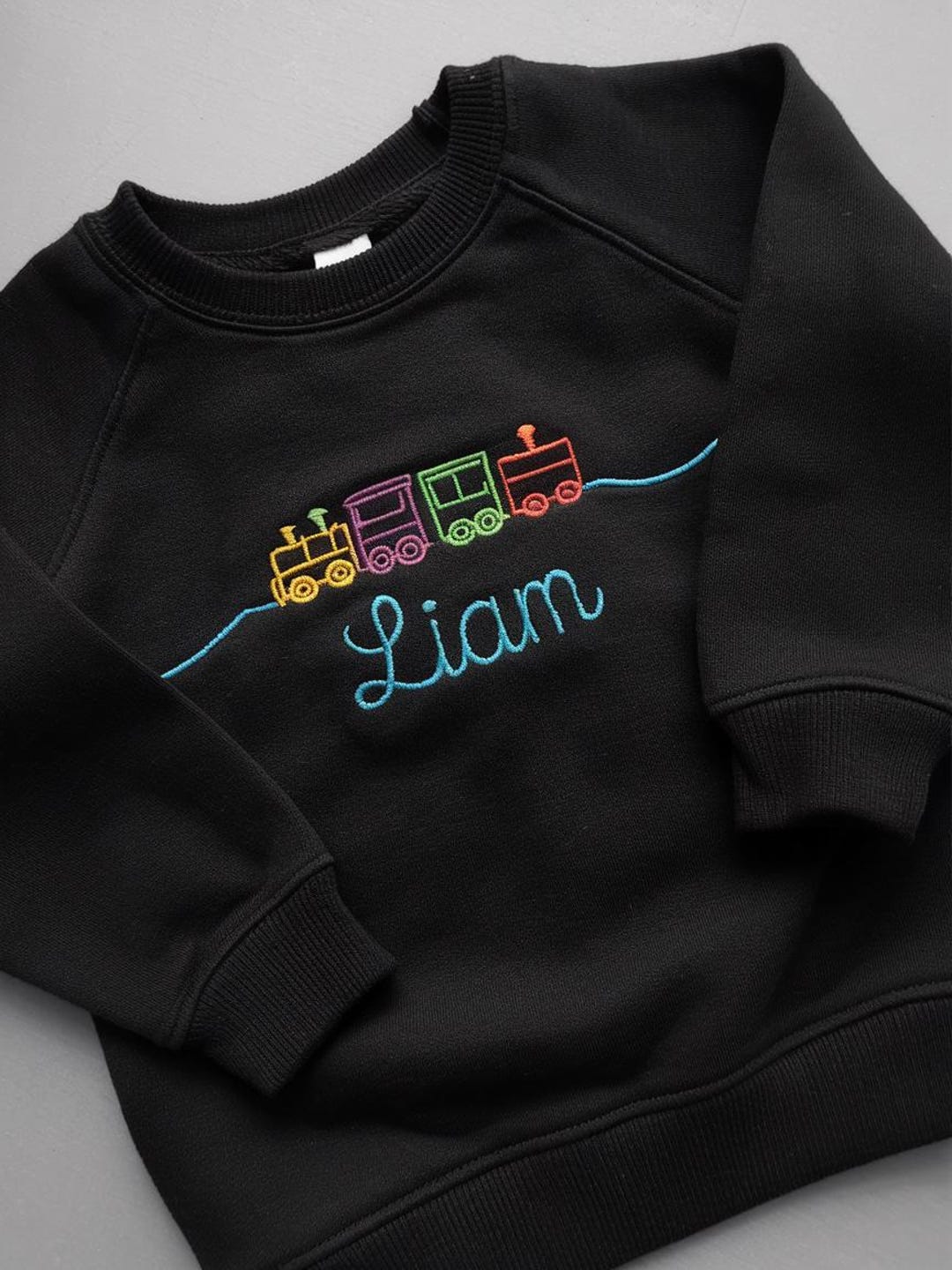 Custom Train Toddler Embroidered Sweatshirt, Train Lover Gift ...