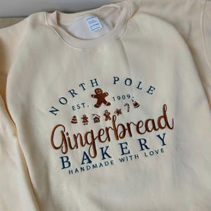 Christmas GINGERBREAD BAKERY Embroidered Sweatshirts, Holiday Sweater ...