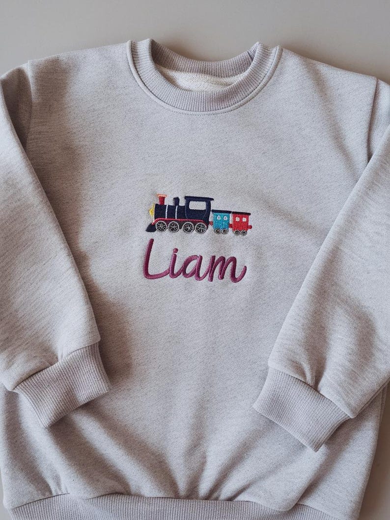 Custom Train Toddler Embroidered Sweatshirt, Train Lover Gift ...