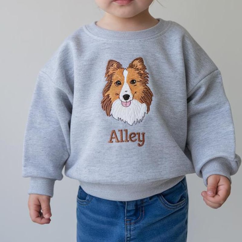 Dog Picture Sweater Kids - Etsy
