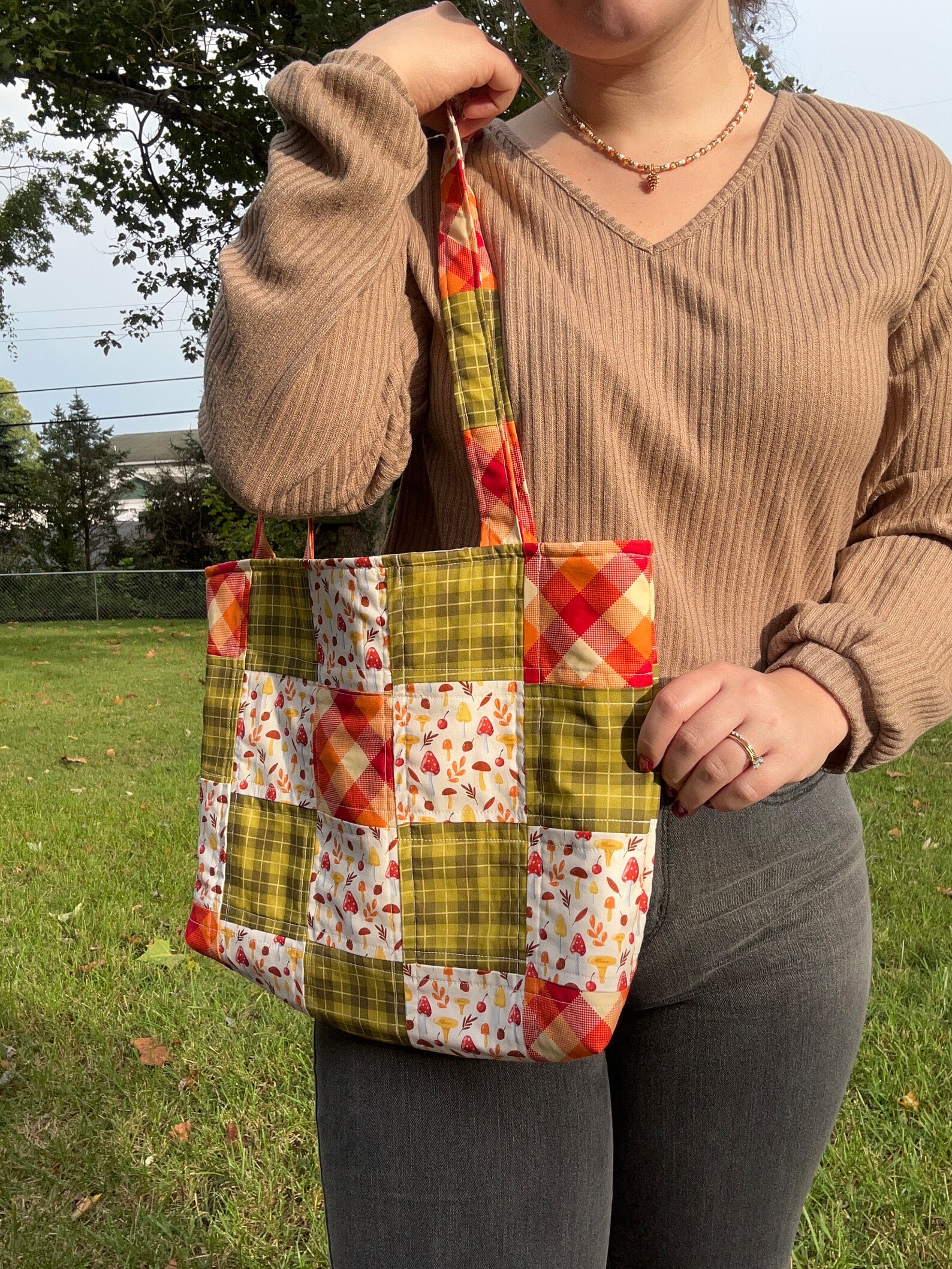 Fall Tote Bag | Autumn Bag | Neutrals | Mushrooms - Etsy