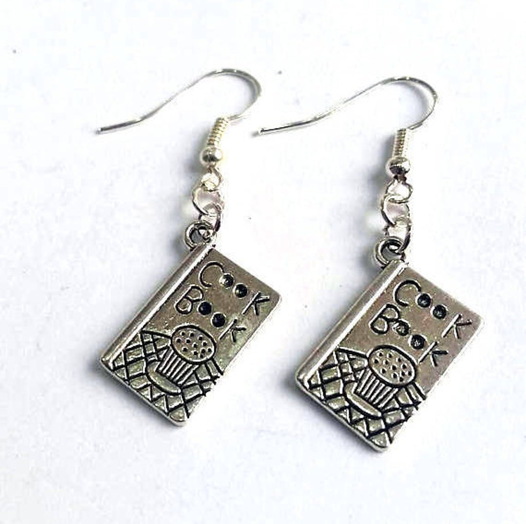 Pendientes de libro de cocina - pendientes de cocina - pendientes de ...