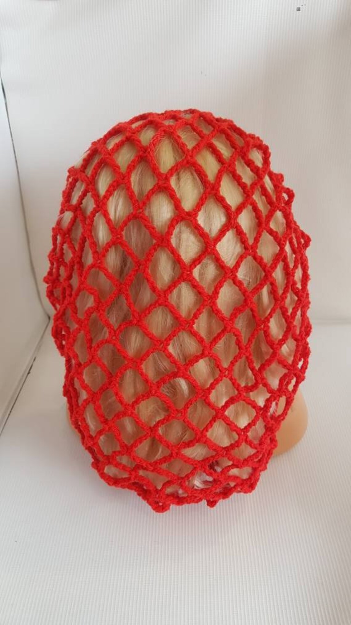 Red Crochet Hair Net 1940 Vintage Style Hair Net Crochet - Etsy Australia