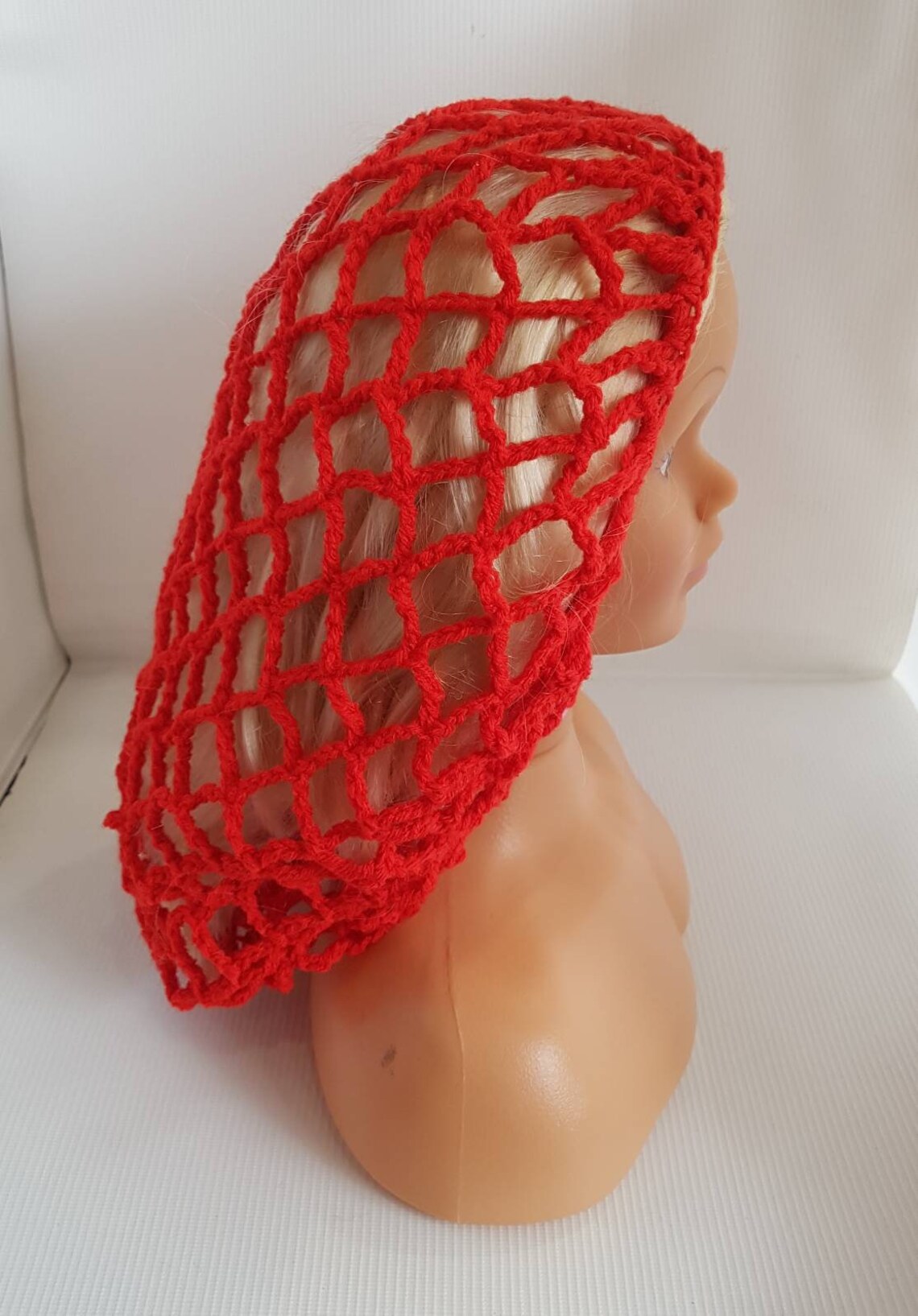 Red Crochet Hair Net 1940 Vintage Style Hair Net Crochet - Etsy Australia