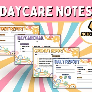 Printable Daycare Notes: Parent Communication Cards (PDF) - Etsy