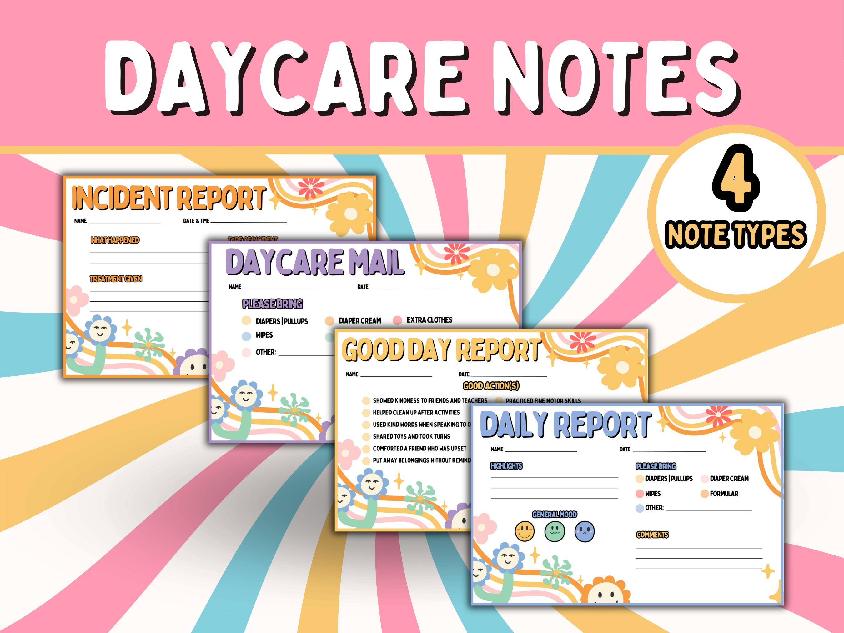 Printable Daycare Reminder Card for Parents | School Pickup Note ...
