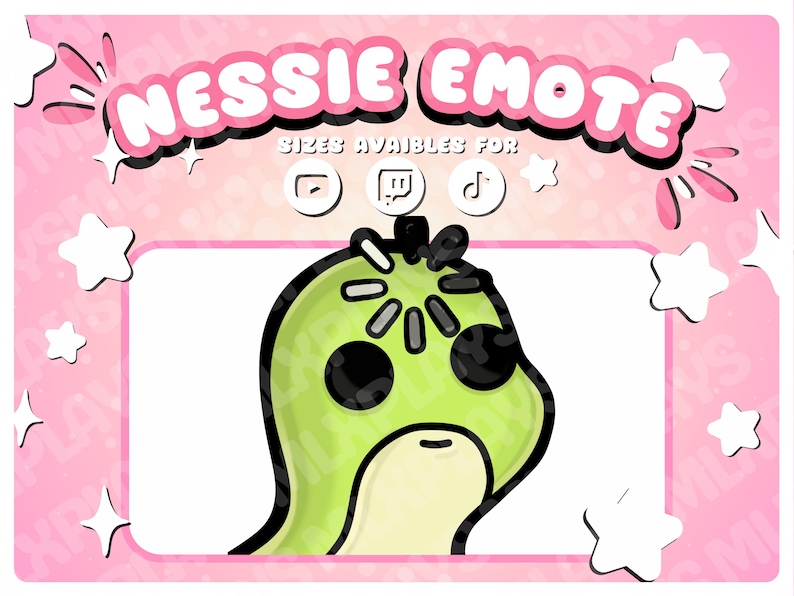 Nessie Loading Meme Emote: Cute Chibi PNG for Twitch, Youtube, Tiktok ...