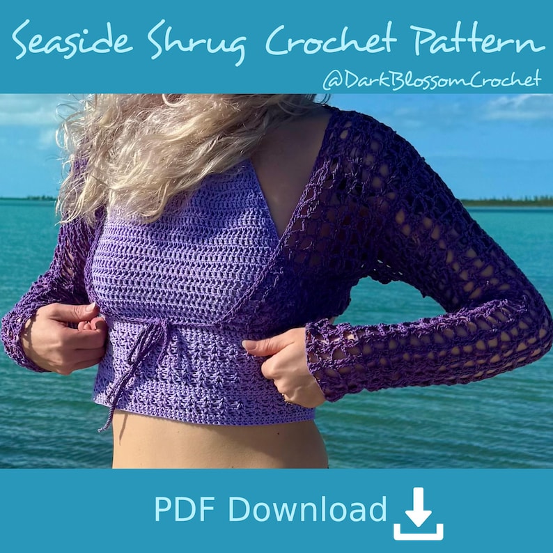 Seaside Shrug Crochet Pattern - PDF Download - Etsy