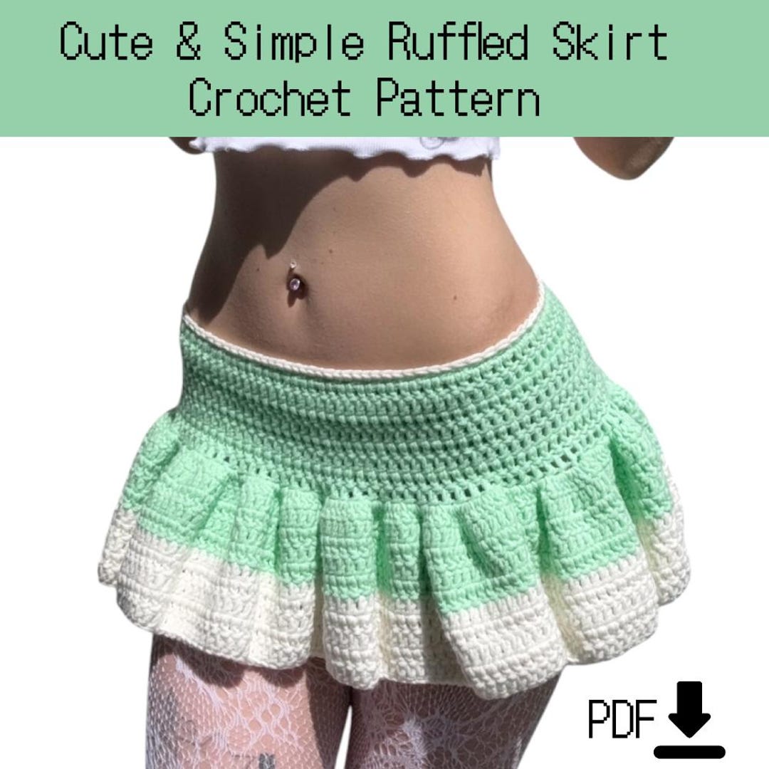 Cute and Simple Ruffle Skirt Crochet Pattern, PDF Download - Etsy