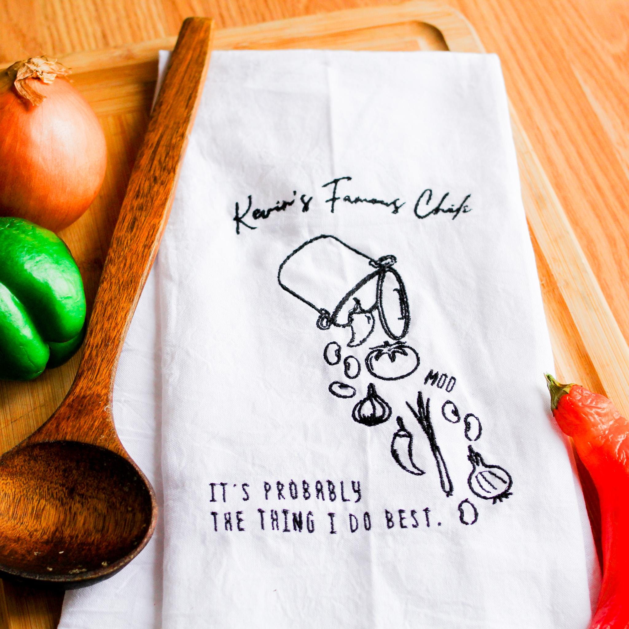 Kevin's Famous Chili Kitchen Tea Towel the Office Kevin's Spilled Chili ...