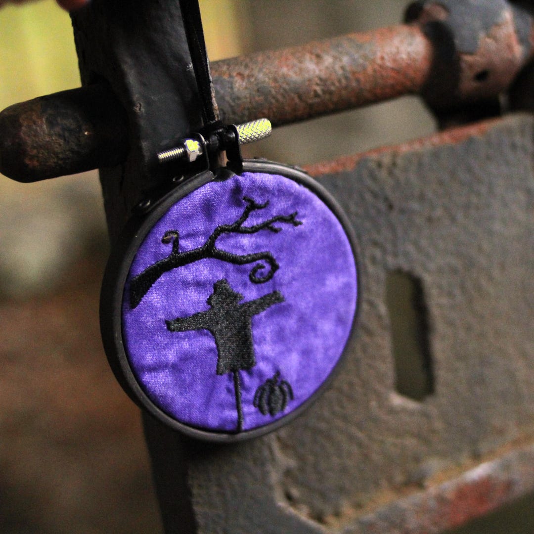 Scarecrow in the Pumpkin Patch Halloween Ornament, Spooky Pumpkin Patch ...