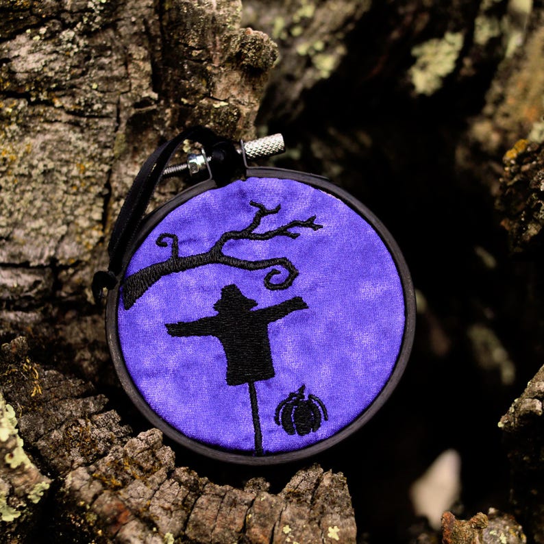 Scarecrow in the Pumpkin Patch Halloween Ornament, Spooky Pumpkin Patch ...