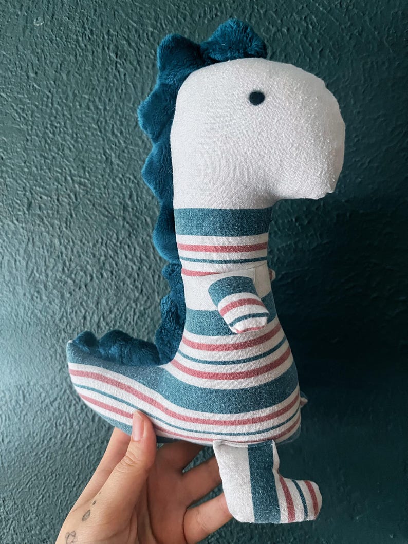 Custom Keepsake Dinosaur– Memory Plush Made From Baby Clothes ...