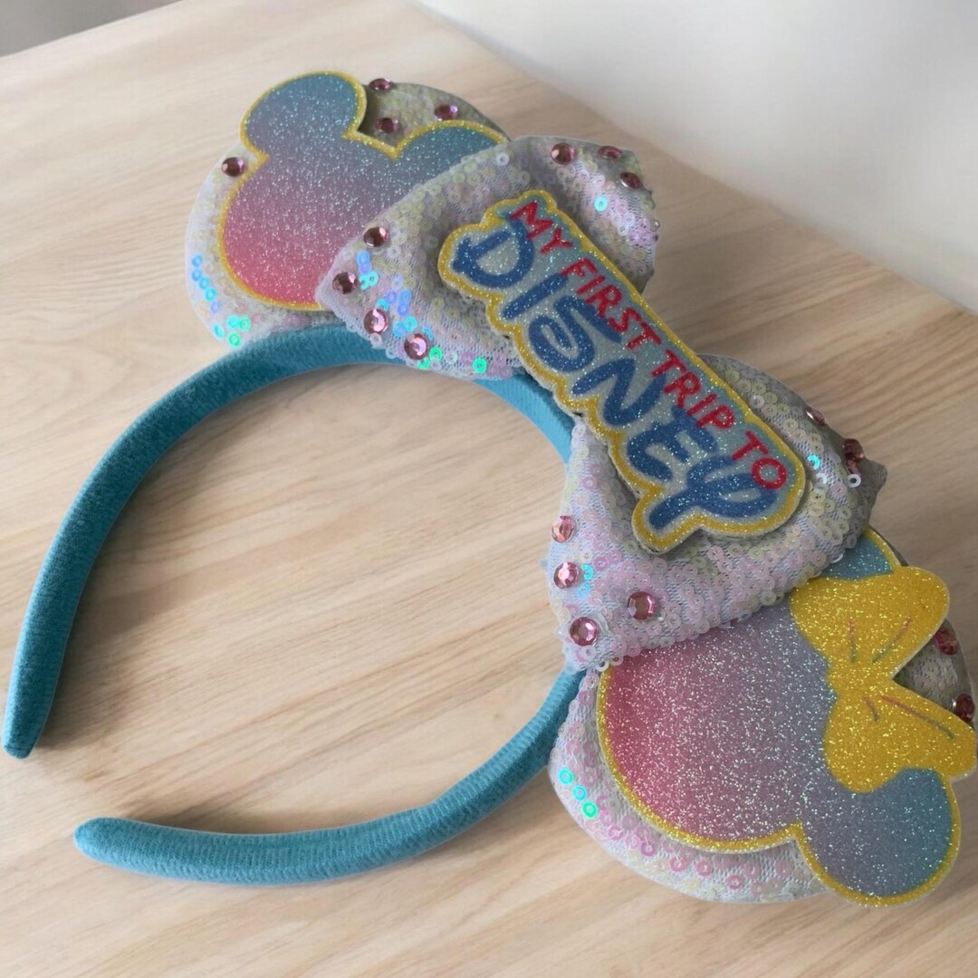 Disney Inspired Mickey Minnie Mouse Ears Headband First Disney Trip ...