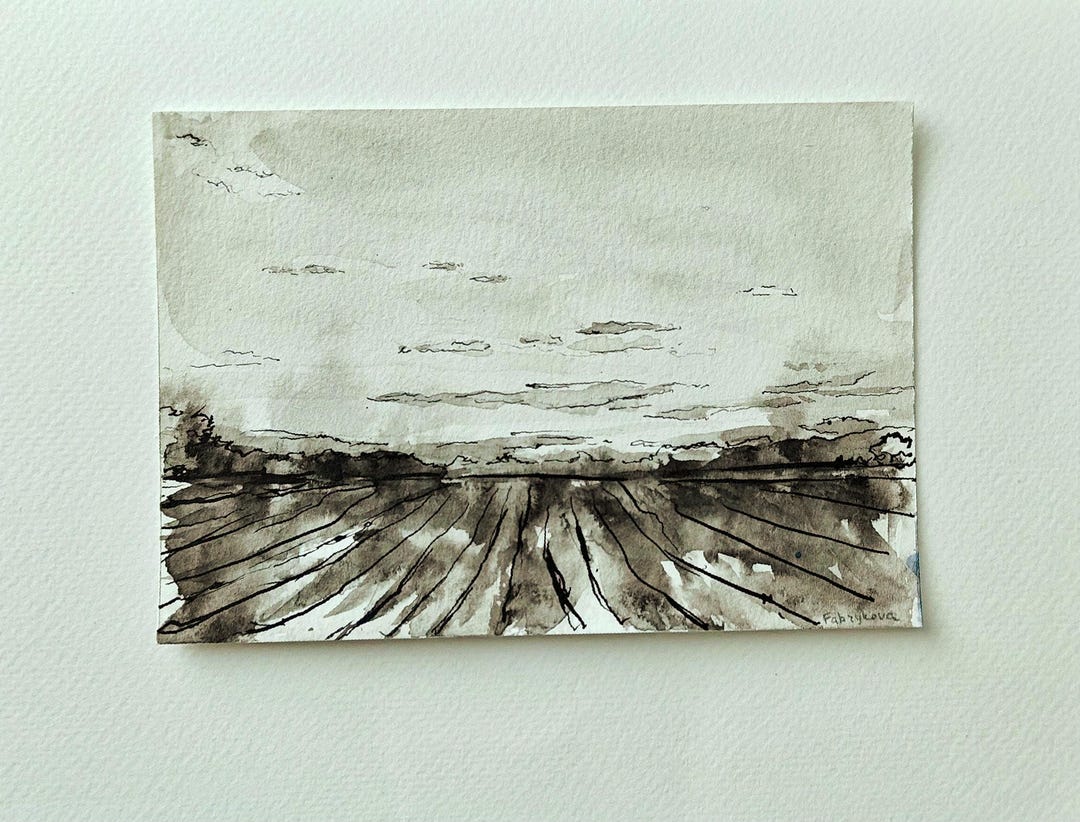 Original Ink Drawing Clouds Small Pictures - Etsy