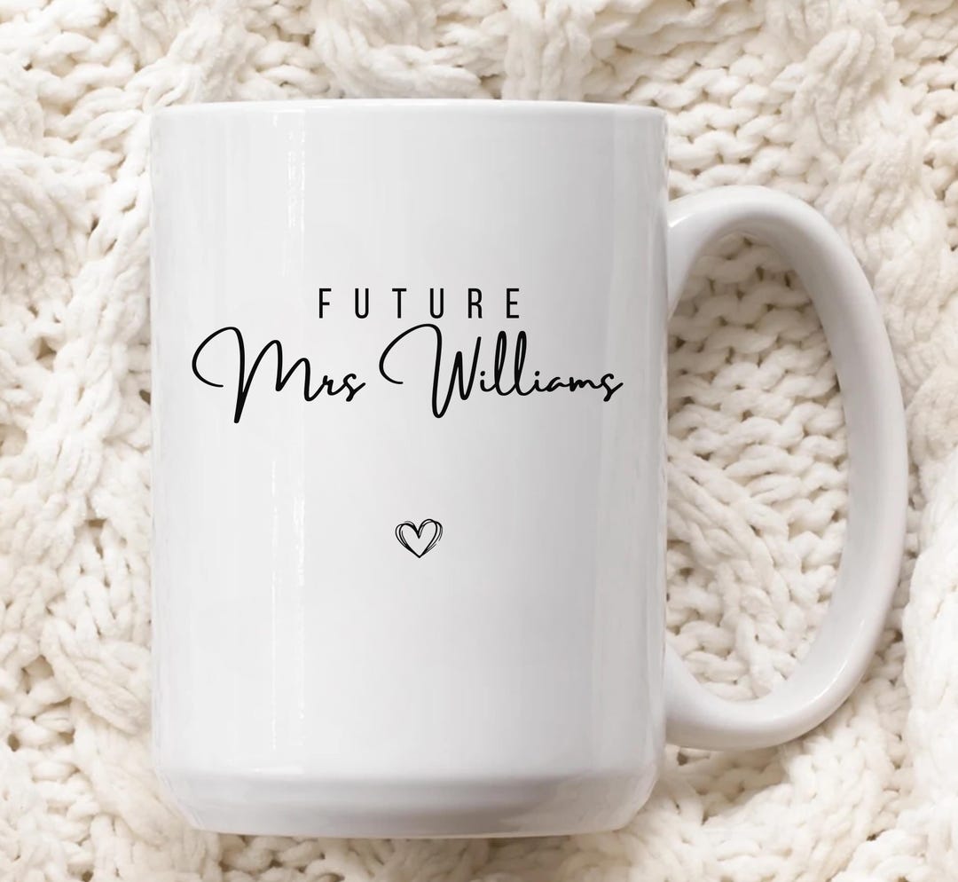 Personalized Future Mrs. Mug: Minimalist Bridal Shower Gift - Etsy