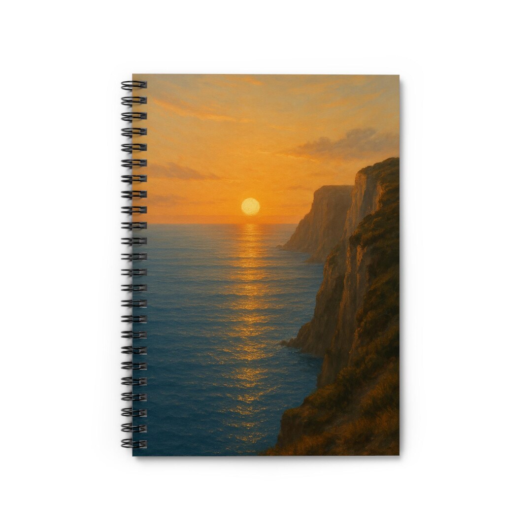 Coastal Sunset Spiral Notebook - Perfect for Journaling, Note-taking ...