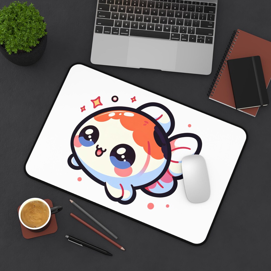 Goldfish Desk Mat, Adorable Keyboard Mat, Cute Koi Pad, Fish Office ...