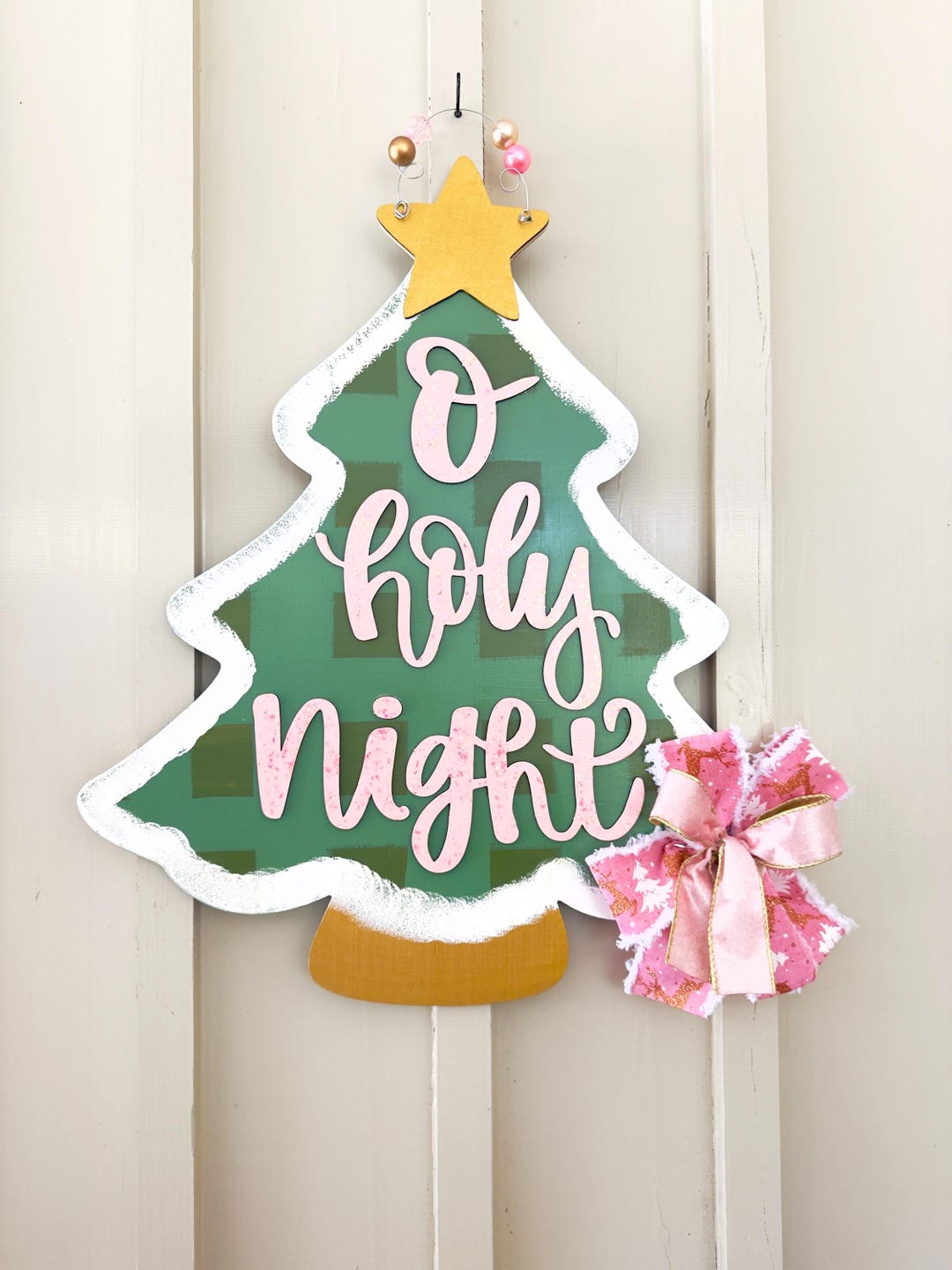 O Holy Night Christmas Tree Door Hanger - Etsy
