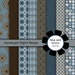 Brown and Blue Digital Paper - 8 Pack - 12 X 12 In - Etsy