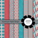 Turquoise and Coral Digital Paper - 8 Pack - 12 X 12 In - Etsy