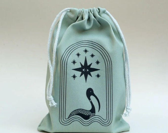 Tarot Deck Pouch Tarot Bag Tarot Deck Holder Oracle Deck Bag Blue Satin ...