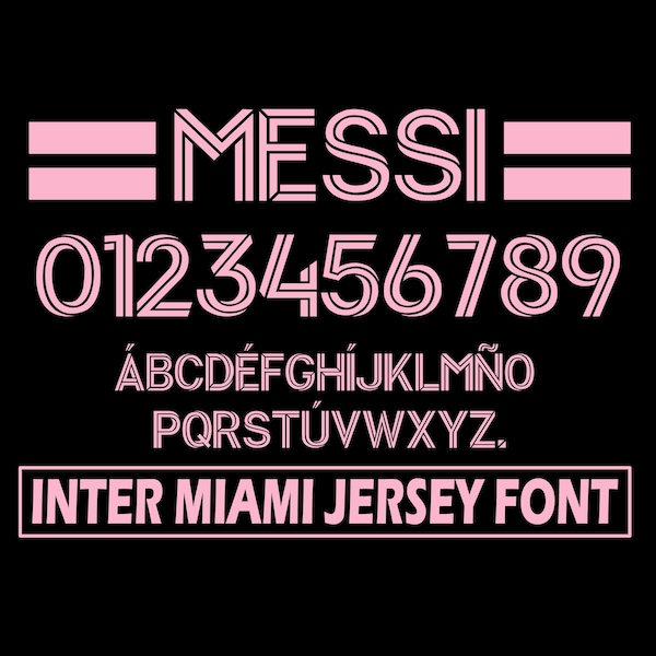 Messi Jersey Font - Etsy