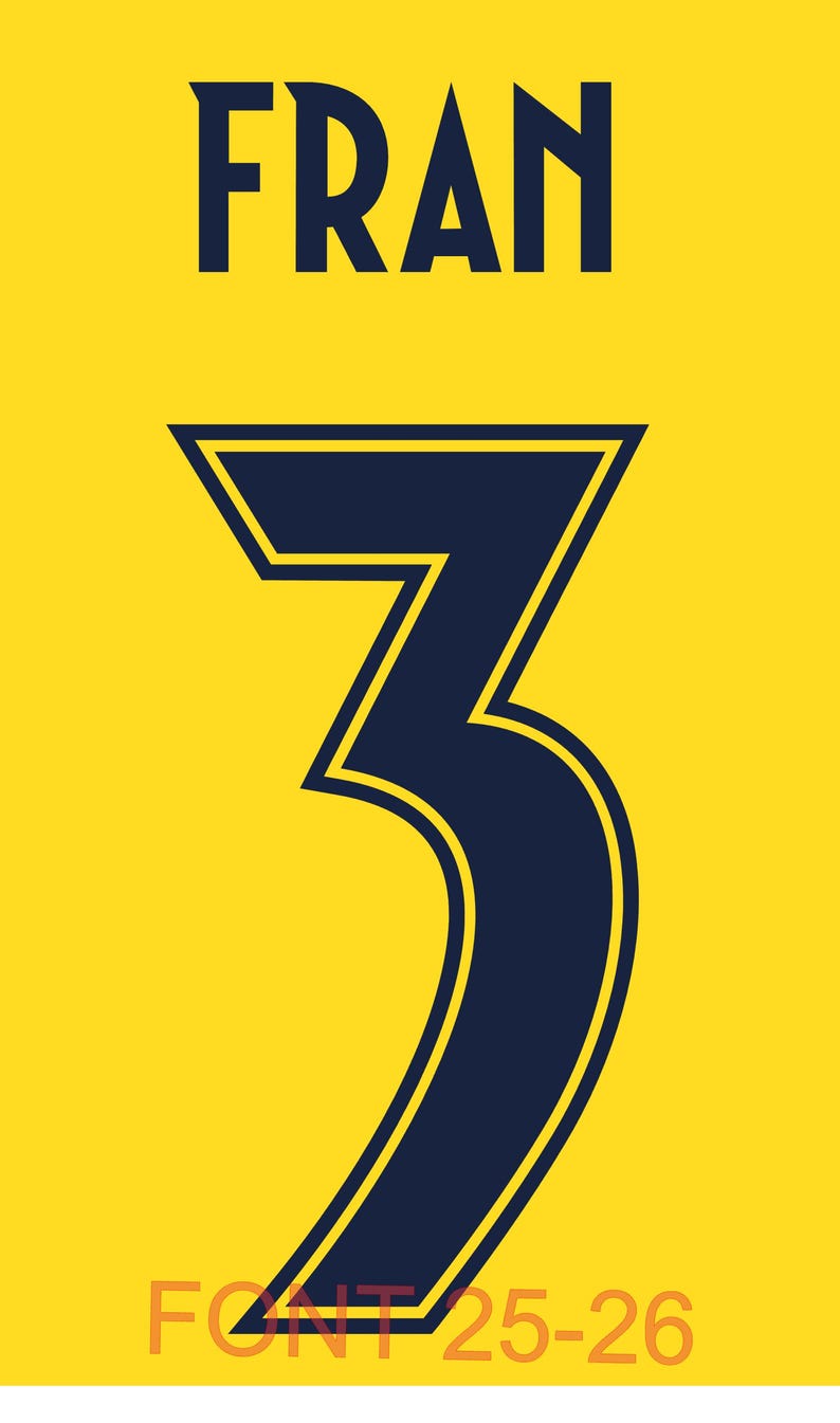 Club America Font 2025-26 – Digital Download for Shirts, Names ...