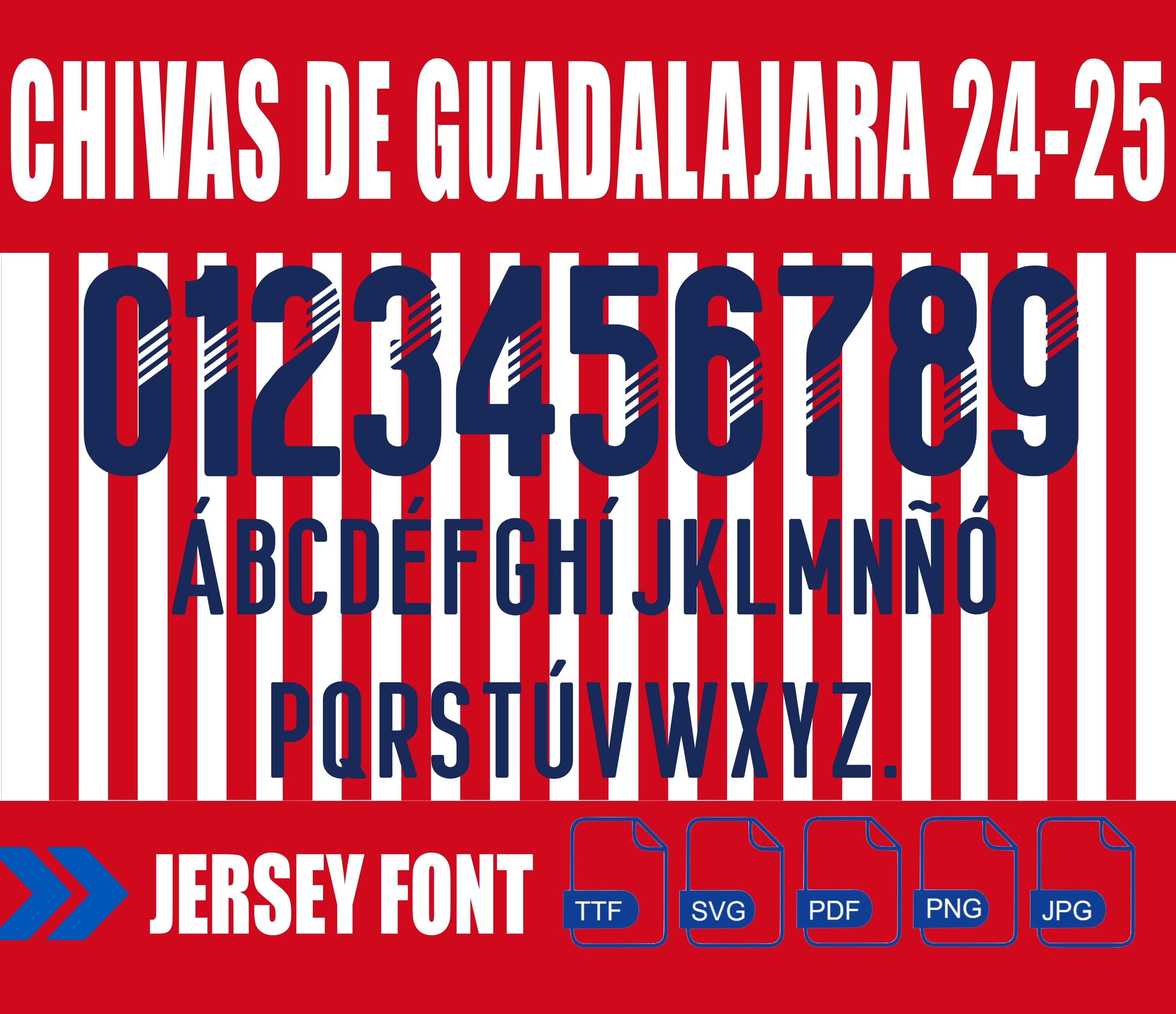 Chivas De Guadalajara (mexico) Font 2024-2025 – Digital Download for ...