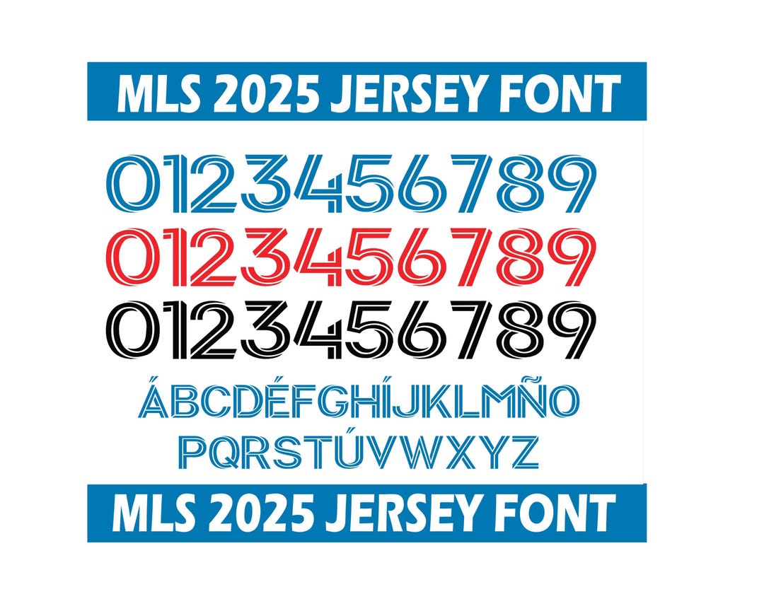 MLS 2025-2026 Font – Digital Download for Shirts, Names & Numbers ...