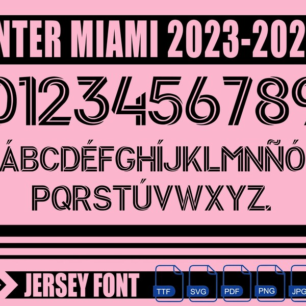 Inter Miami Font - Etsy