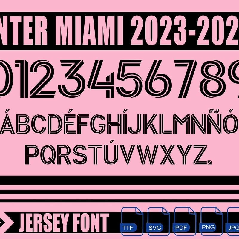 Inter Miami Font - Etsy