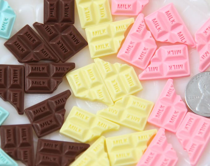 20mm Cute Multi Colored Chocolate Resin Flatback Cabochons - Pink ...