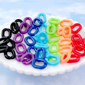 Plastic Chain Links - 20mm Deep Dark Colors Plastic or Acrylic Chain ...