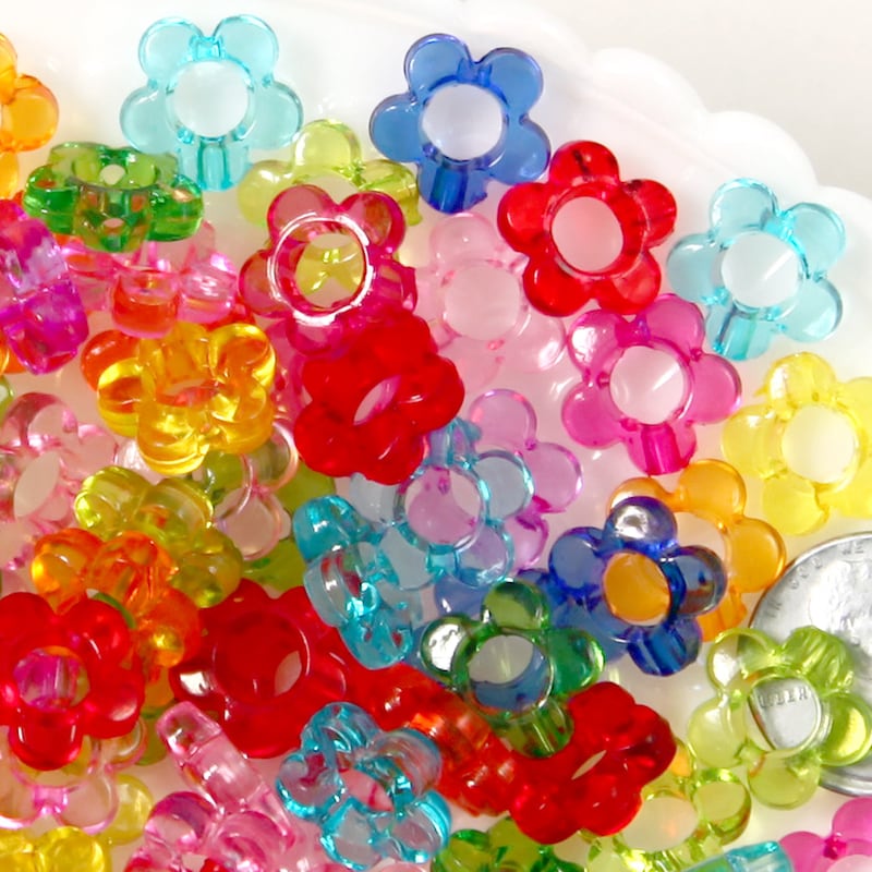 Acrylic Flower Beads - Etsy
