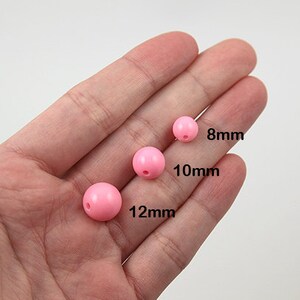 Round Acrylic Beads - 12mm Transparent Colorful Chunky Gumball ...