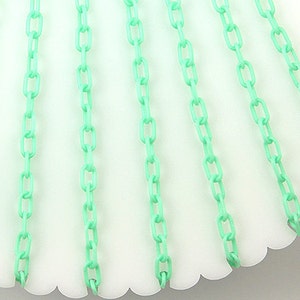 Plastic Chain - 7mm Delicate Mint Green Plastic Chain - 55 Inches or ...